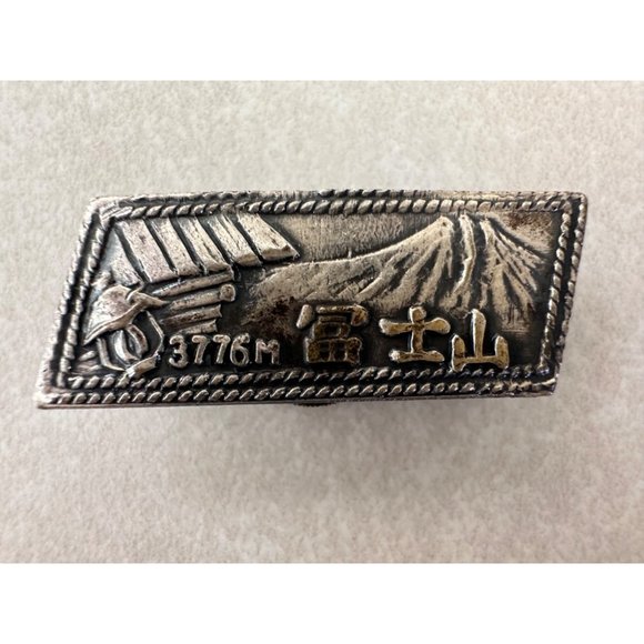 Jewelry | Vintage Silver Gold Tone Mt Fuji Japanese Souvenir Mountain ...